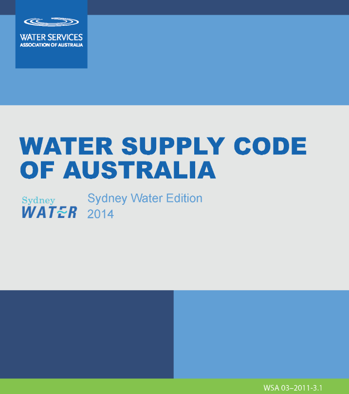 WSA 03:2011-3.1 Water Supply Code (SW Ed 2014)